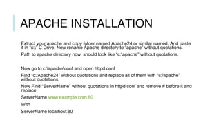 Installing apache and php | PPT