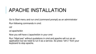 Installing apache and php | PPT