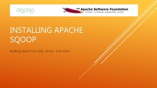 Installing apache sqoop | PPTX