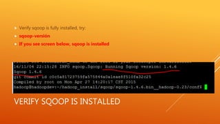 Installing apache sqoop | PPTX