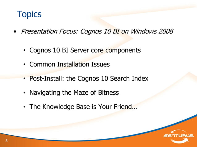 Installing IBM Cognos 10: Tips and Tricks from the Trenches | PDF