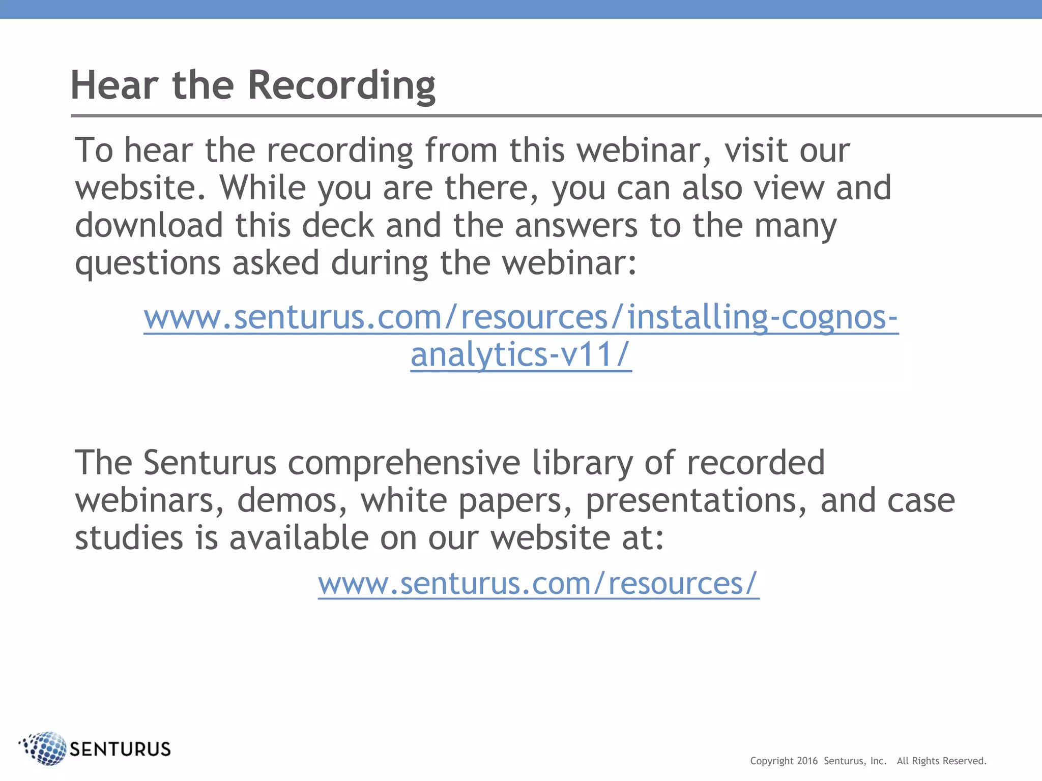 INSTALLING COGNOS ANALYTICS 11 | PDF