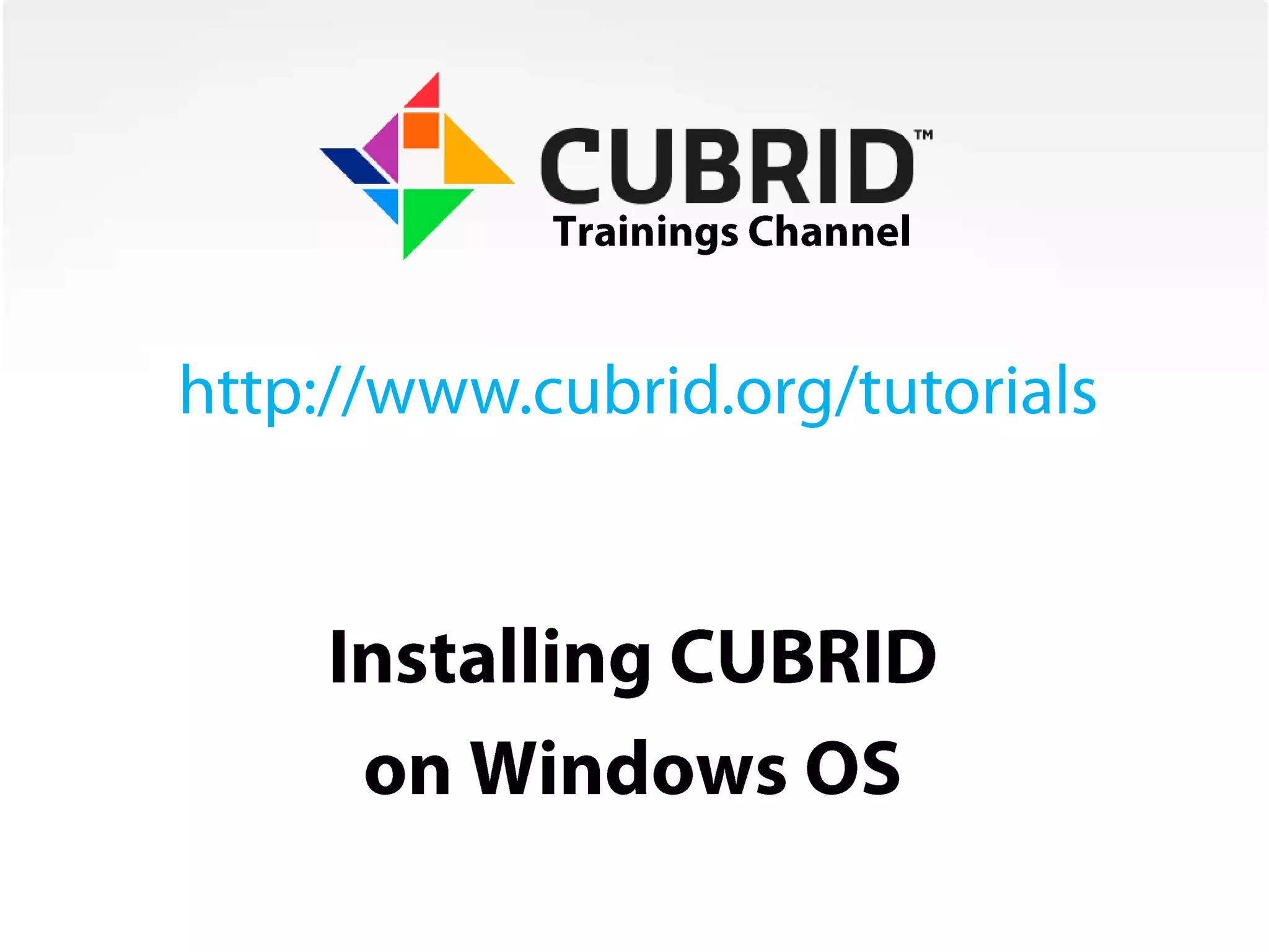 Installing CUBRID on Windows | PPTX | Databases | Computer Software and Applications