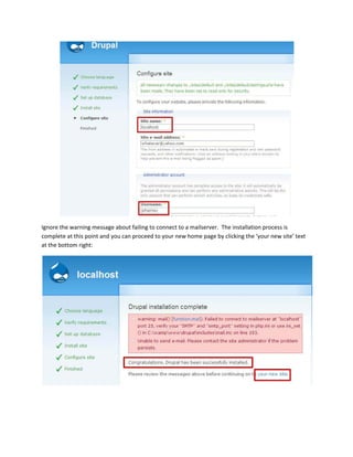 Install Drupal on Wamp Server | PDF | Internet for Beginners | Internet