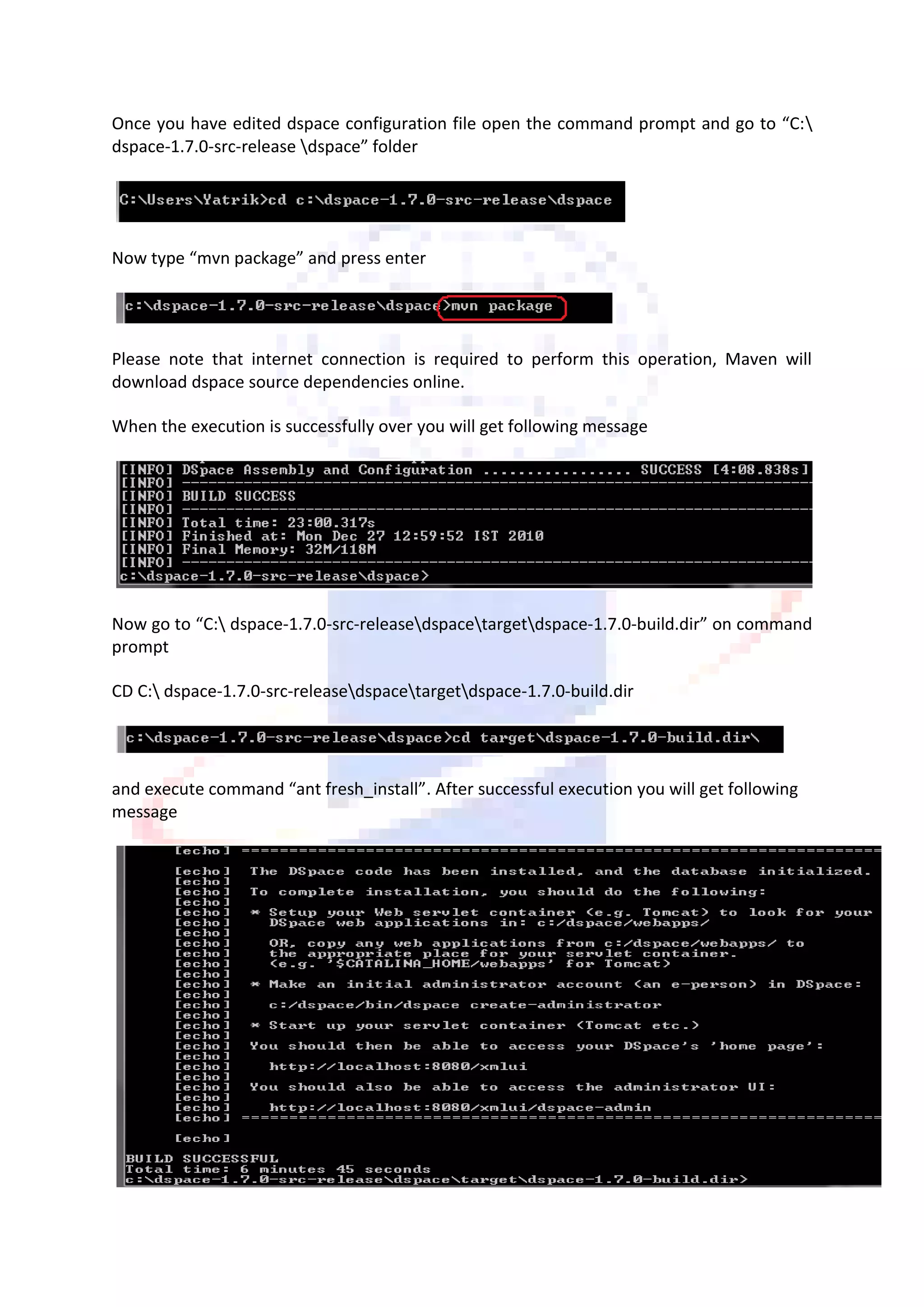 Installing d space on windows | PDF