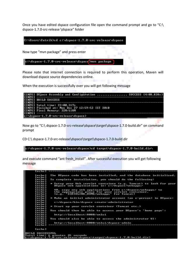 Installing d space on windows | PDF