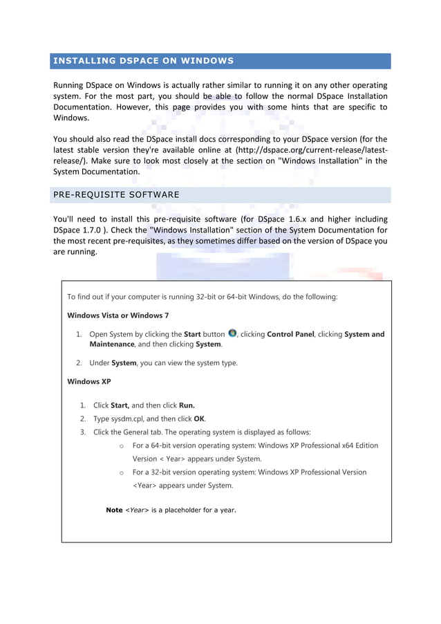 Installing d space on windows | PDF