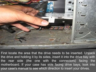 Installing hard drive and optical drive | PPT