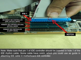 Installing hard drive and optical drive | PPT