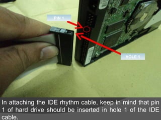 Installing hard drive and optical drive | PPT