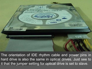 Installing hard drive and optical drive | PPT