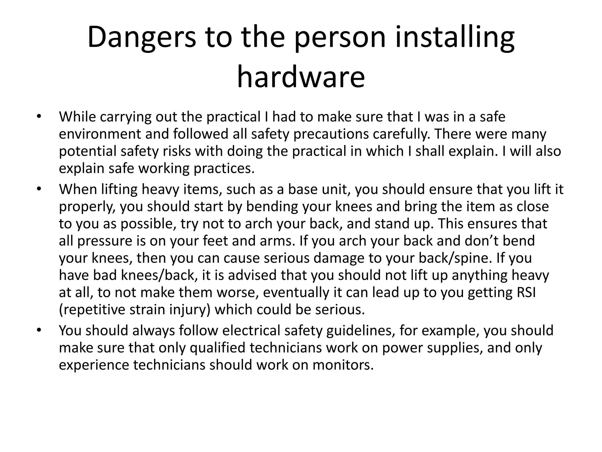 Installing hardware components | PPT