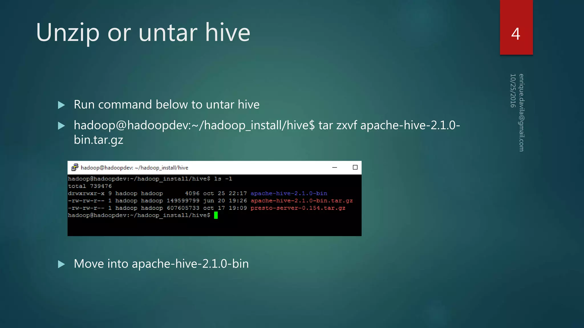 Installing hive on ubuntu 16 | PPTX