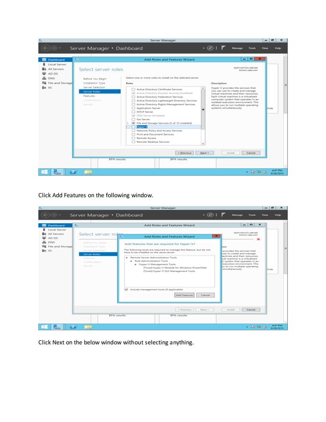 Installing hyper v on windows server 2012 | PDF