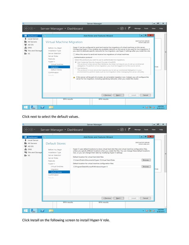 Installing hyper v on windows server 2012 | PDF