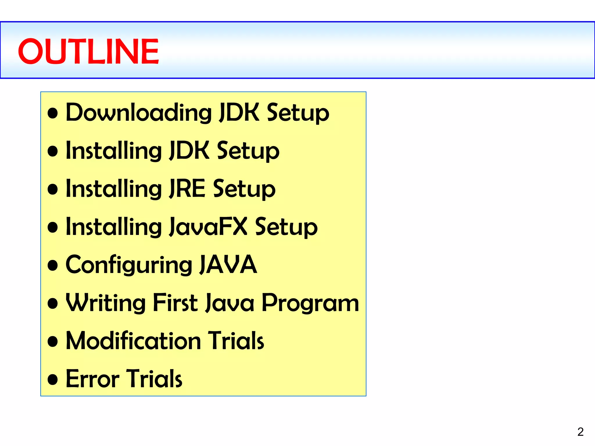 Installing Jdk And First Java Program Ppt 