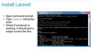 Installing Laravel 5 on Windows | PDF