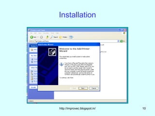 Installing modem,printer.47