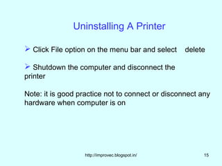 Installing modem,printer.47