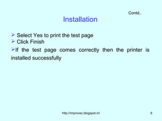 Installing modem,printer.47
