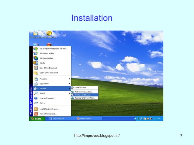 Installing modem,printer.47