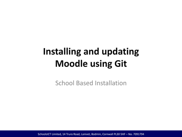 Installing moodle using git | PPT