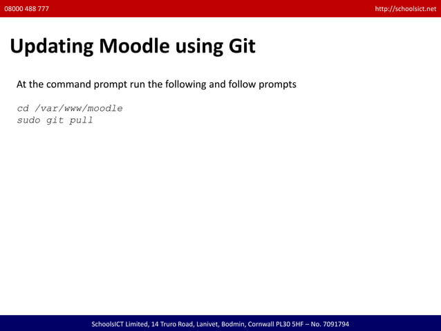 Installing moodle using git | PPT