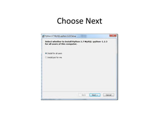 Installing MySQL for Python | PDF | Computing | Technology & Computing