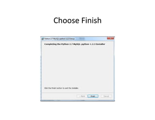 Installing MySQL for Python | PDF | Computing | Technology & Computing