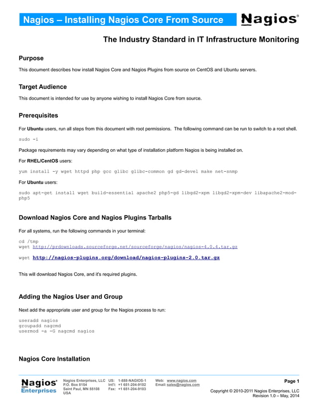 Installing nagios core_from_source | PDF