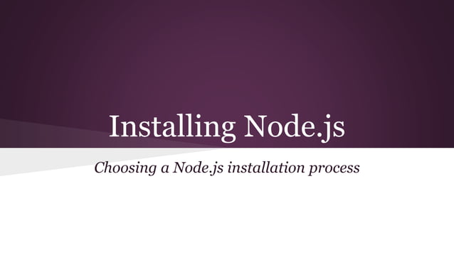 Installing node.js