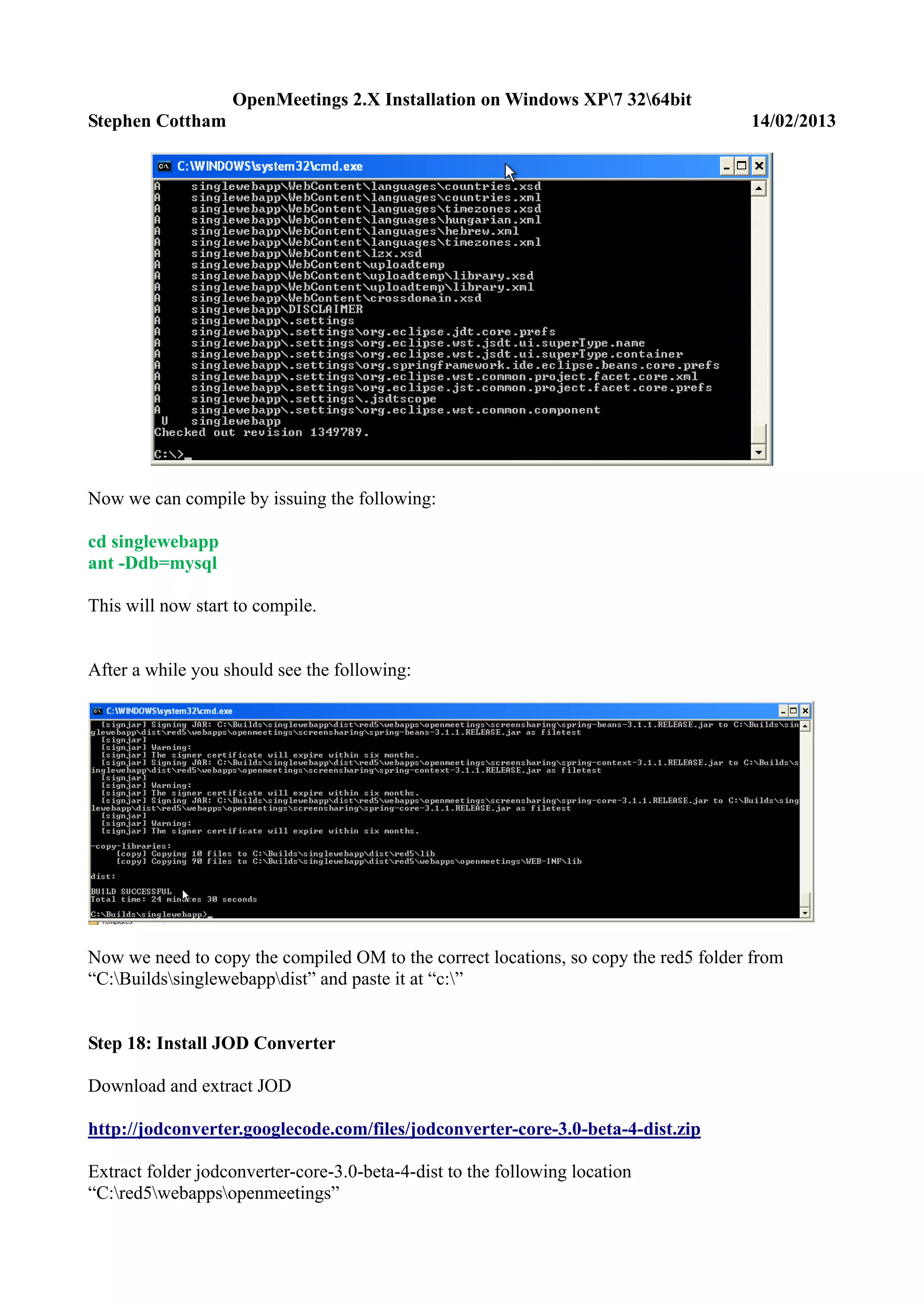 Installing om2.x on windows xp-7-2003 | PDF | Operating Systems | Computer Software and Applications