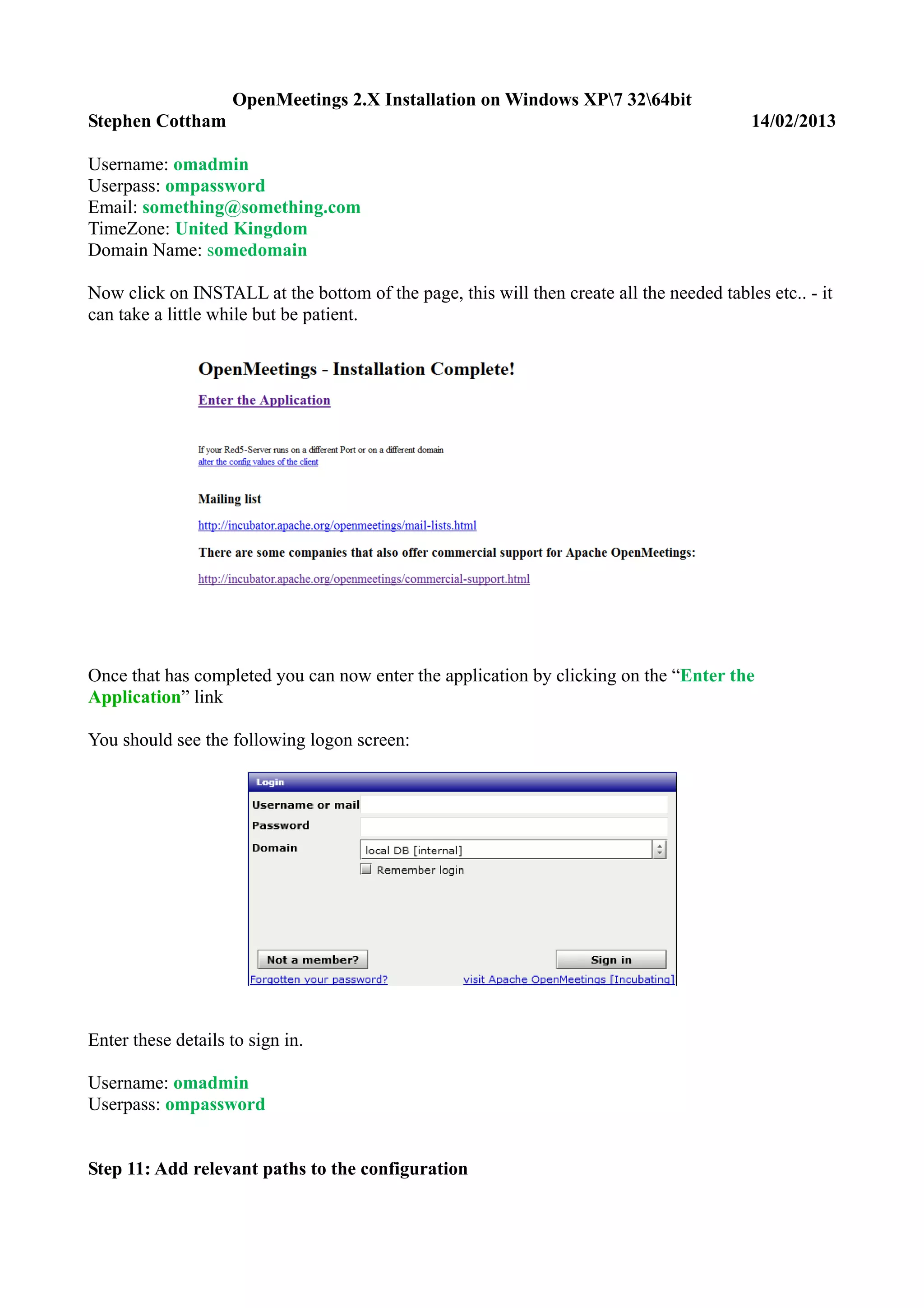 Installing om2.x on windows xp-7-2003 | PDF | Operating Systems | Computer Software and Applications
