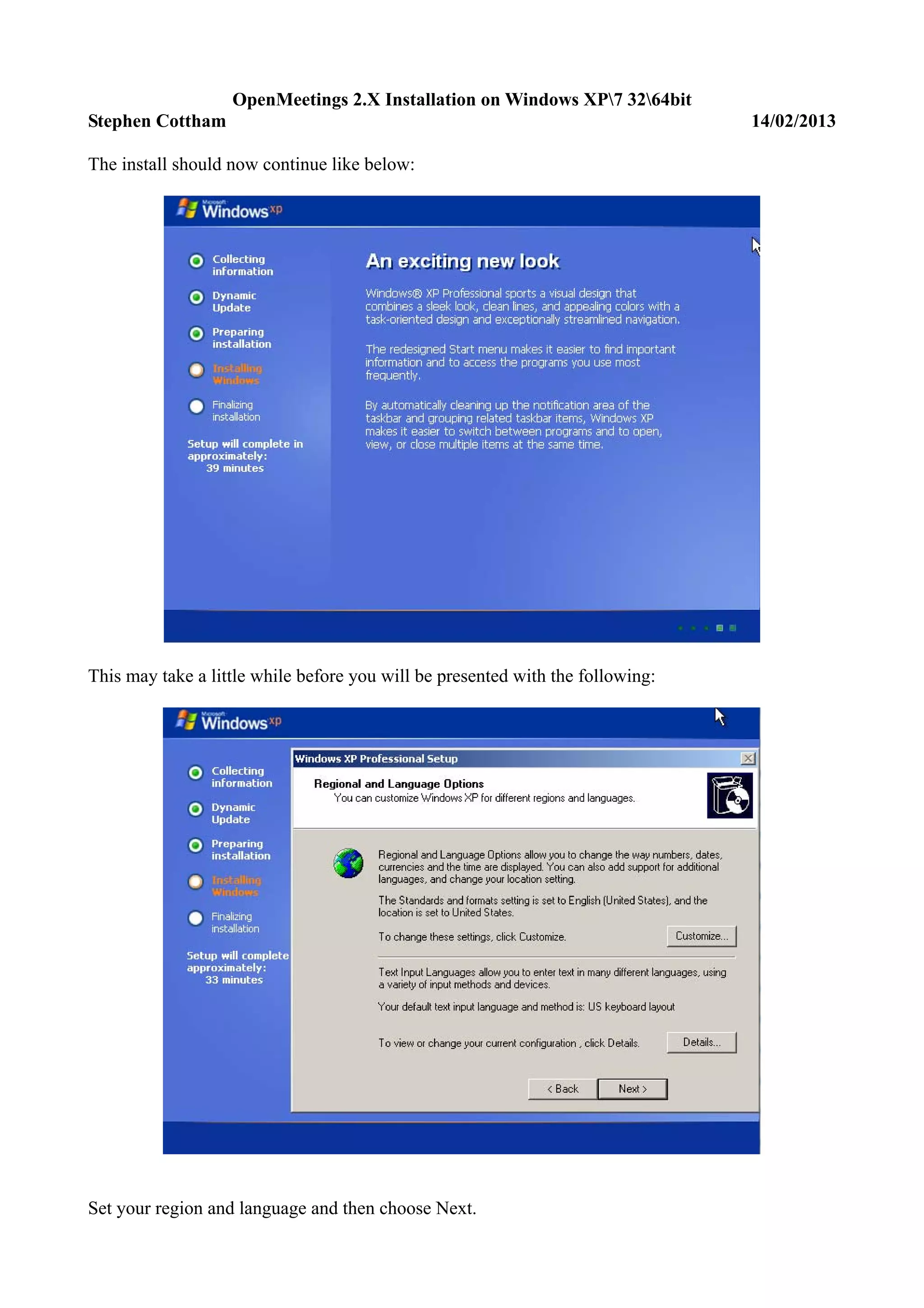 Installing om2.x on windows xp-7-2003 | PDF | Operating Systems | Computer Software and Applications