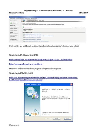 Installing om2.x on windows xp-7-2003 | PDF | Operating Systems ...