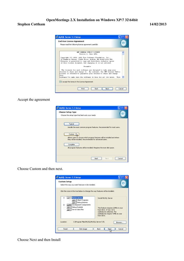 Installing om2.x on windows xp-7-2003 | PDF | Operating Systems | Computer Software and Applications