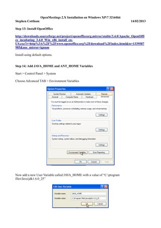 Installing om2.x on windows xp-7-2003 | PDF | Operating Systems ...