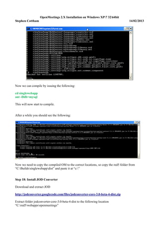 Installing om2.x on windows xp-7-2003 | PDF | Operating Systems ...