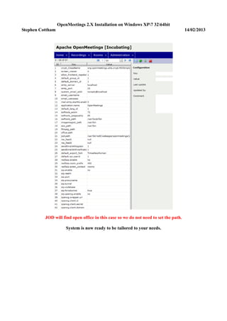 Installing om2.x on windows xp-7-2003 | PDF | Operating Systems | Computer Software and Applications