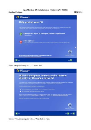 Installing om2.x on windows xp-7-2003 | PDF | Operating Systems | Computer Software and Applications