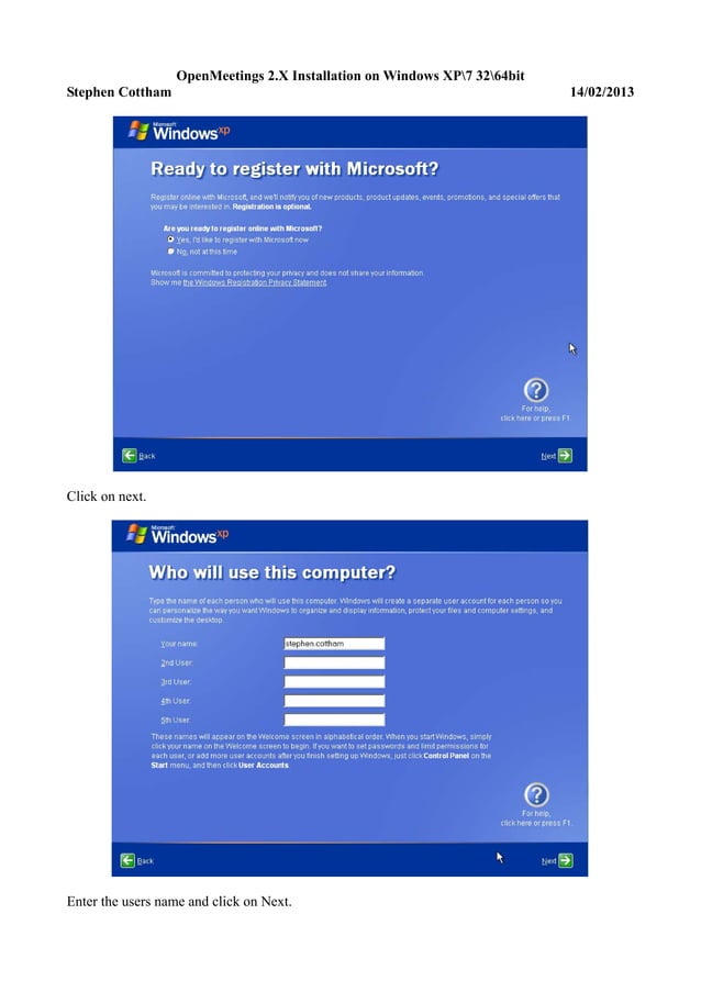 Installing om2.x on windows xp-7-2003 | PDF | Operating Systems | Computer Software and Applications