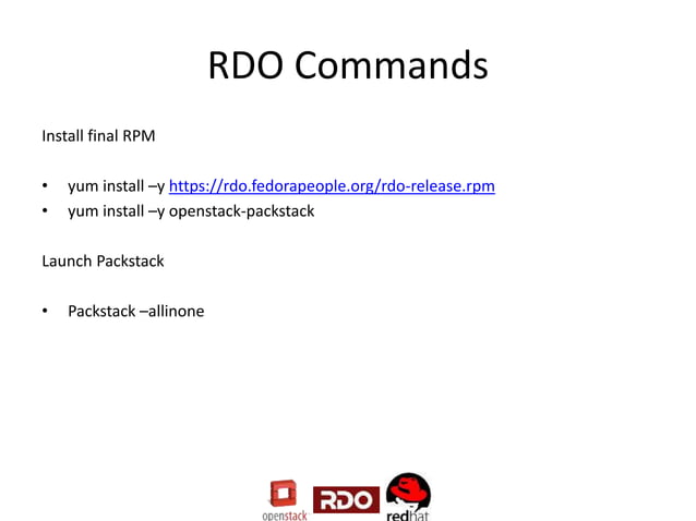 Installing OpenStack Juno using RDO on RHEL | PPTX