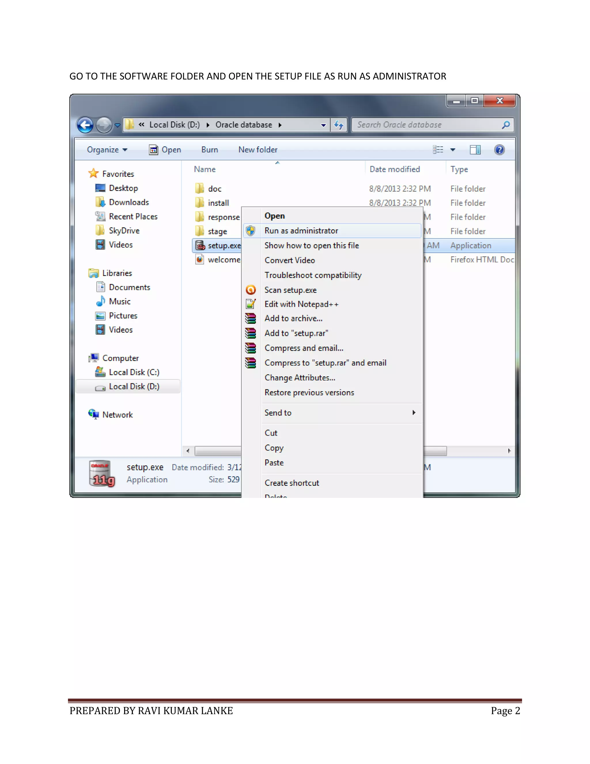 Installing oracle database 11 g enterprise edition on windows | PDF