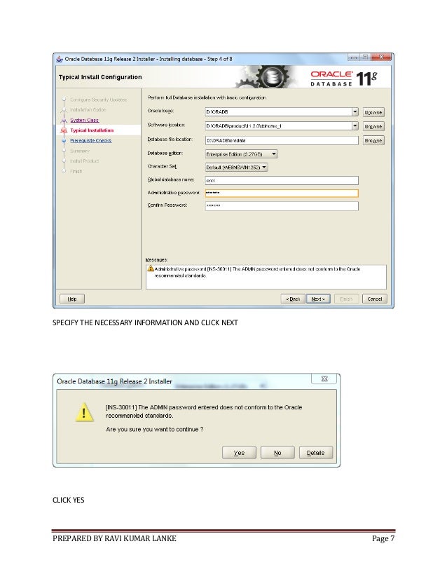 Installing Oracle Database 11 G Enterprise Edition On Windows