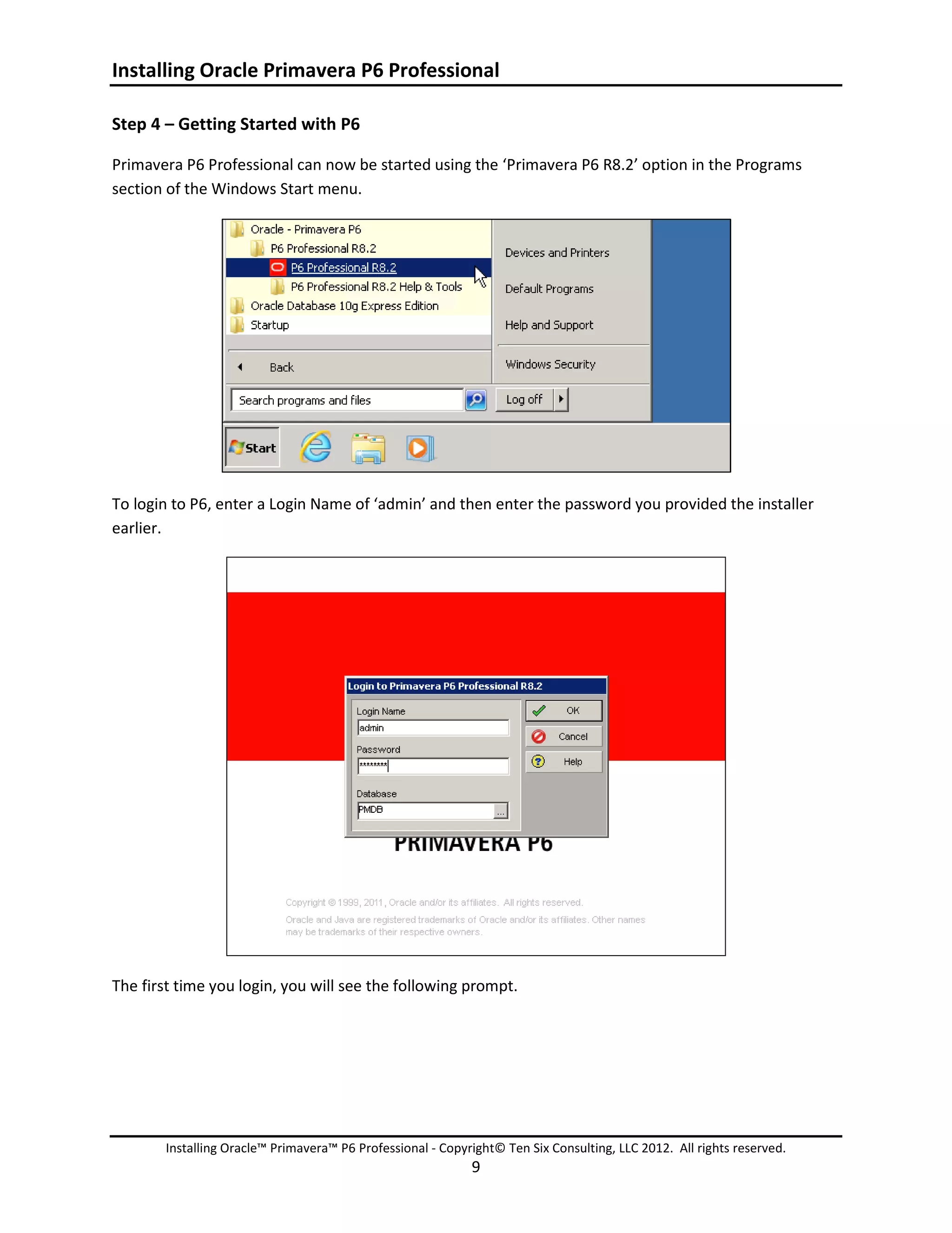Installing Oracle Primavera P6 Professional standalone | PDF ...