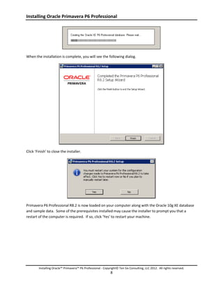 Installing Oracle Primavera P6 Professional standalone | PDF | Operating Systems | Computer ...