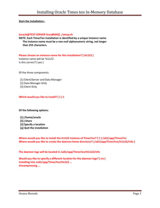 Installing oracle timesten database On Linux | PDF