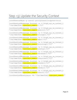 Installing php 7.4 Nginx Laravel 7.x on Centos 8 | PDF | Web Design and HTML | Internet