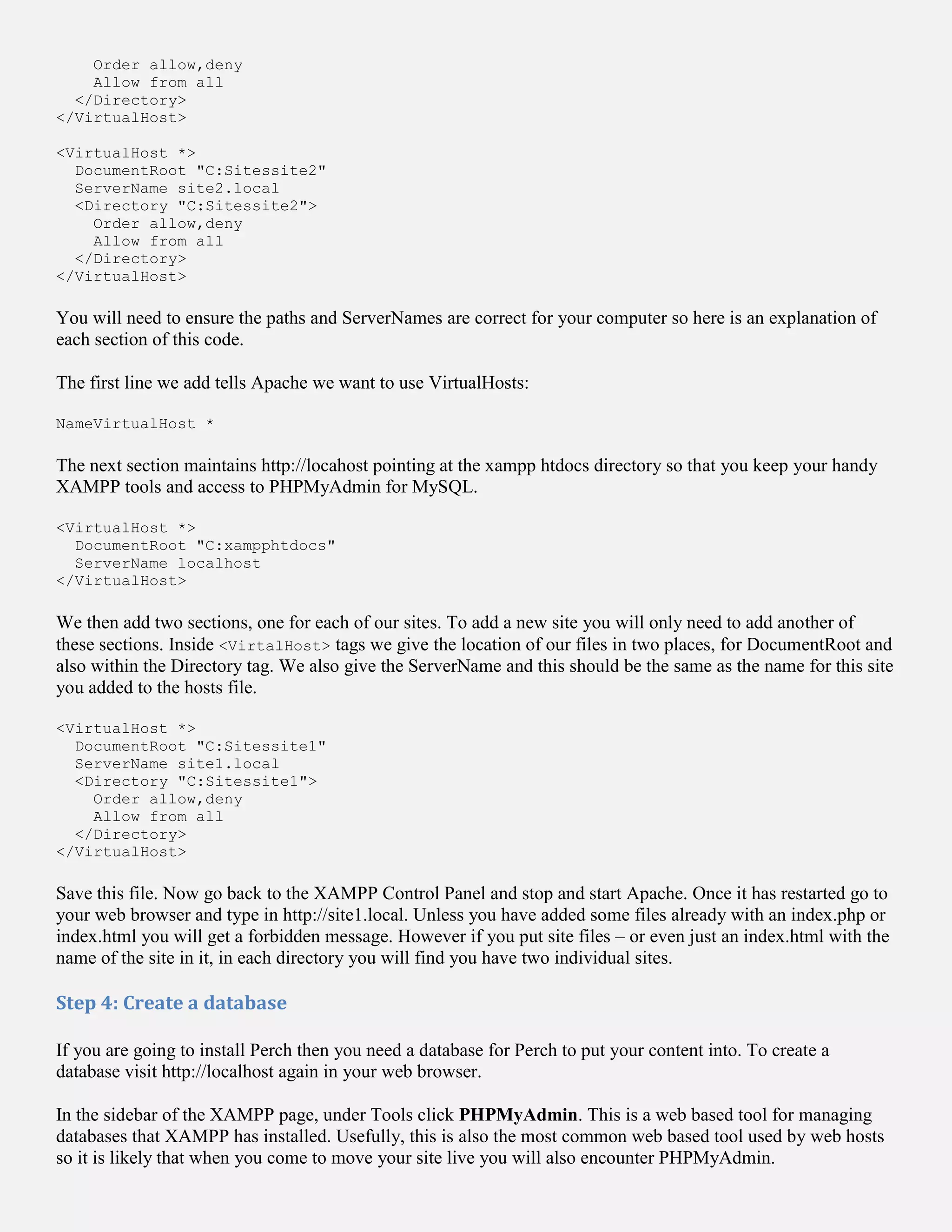 Installing php and my sql locally using xampp | PDF Installing php and my sql locally using xampp | PDF