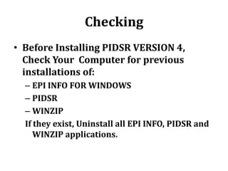 Installing pidsr | PPTX